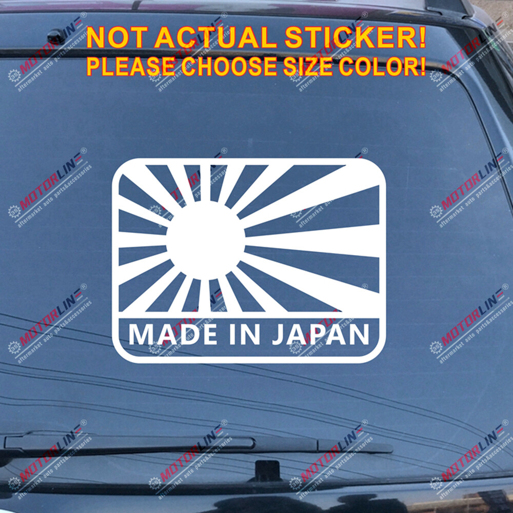 Made in Japan Japanese Rising Sun Flag Decal Sticker Car Vinyl pick ...