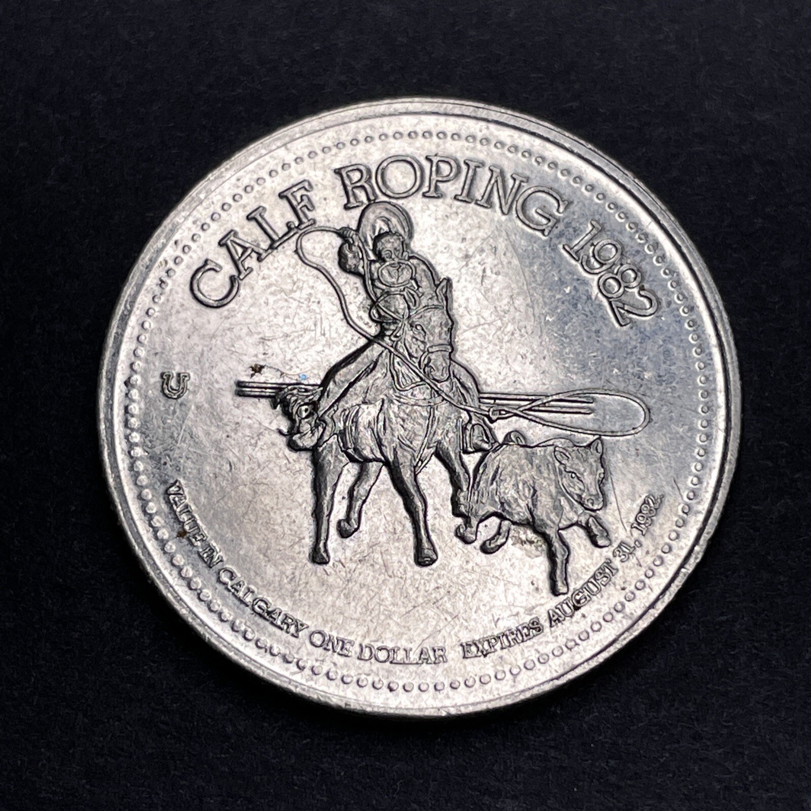 Calf Roping 1982 Pete Knight Calgary Stampede Dollar Rodeo Trade Dollar ...