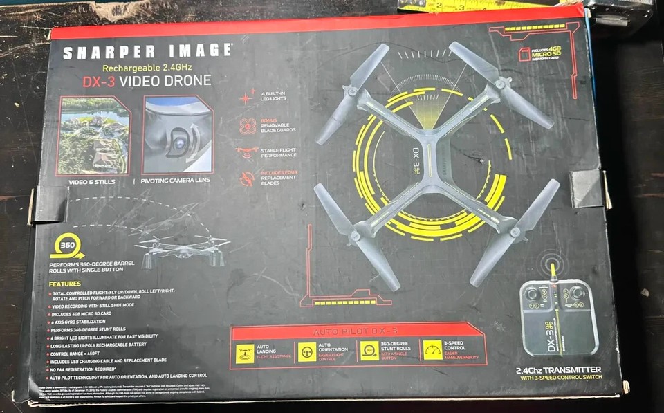Sharper Image Drone DX-3 Video Drone Stunt Drone Video & Photo Drone | eBay