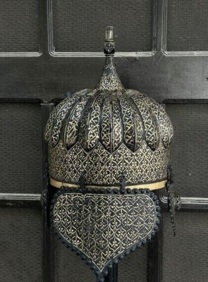 Medieval Ottoman Turkish Warrior Helmet Arabic Writing Islamic Helmet ...