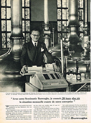 PUBLICITE ADVERTISING 104 1961 BURROUGHS la SENSIMATIC Mr RENE HATT | eBay
