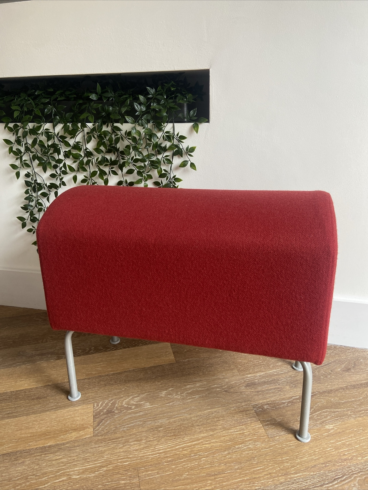 Vintage IKEA ‘PASTILL’ Wool Ottoman Postmodern Bench Upholstered 1999 ...