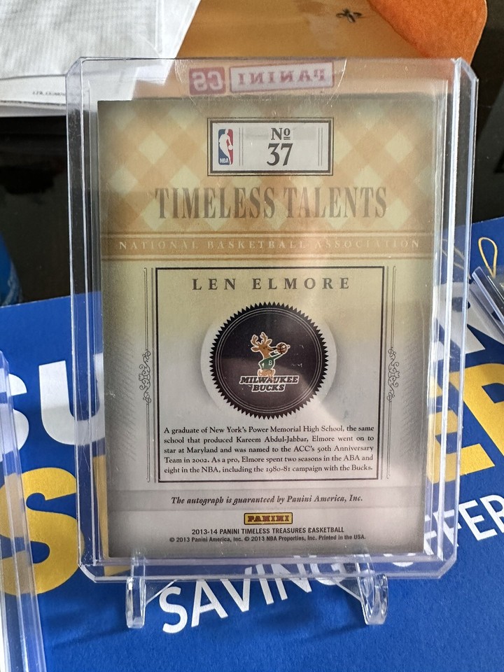 2013-14 Timeless Treasures Autographs #37 Len Elmore 284/399 | eBay
