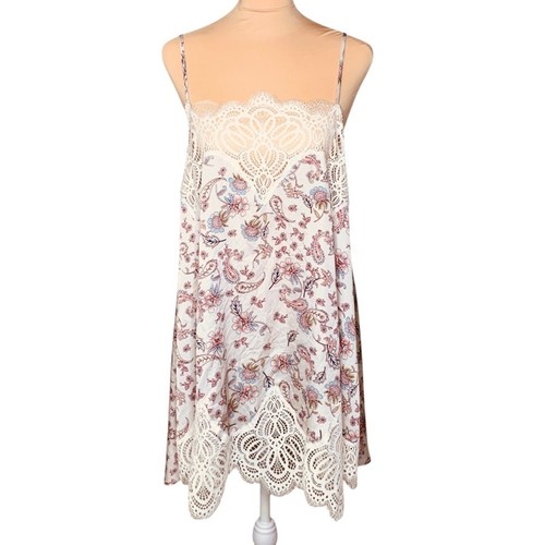 Victoria’s Secret Satin Babydoll Chemises Slip Dress M Paisley Floral ...