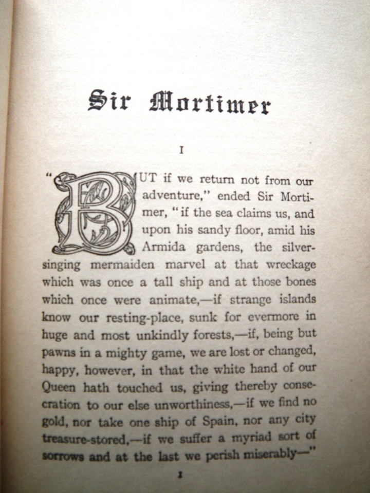 Sir Mortimer by Mary Johnston, 1904 Novel, Tabard Inn Library Bookplate ...