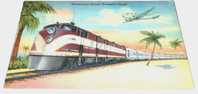 1944 ACL ATLANTIC COAST LINE RAILROAD STREAMLINER THE CHAMPION LINEN ...