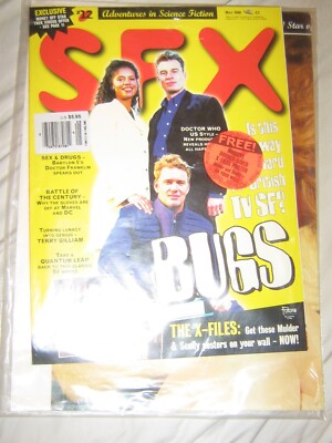 unopened copy of SFX magazine #12 May 1996 X-Files double-sided poster ...