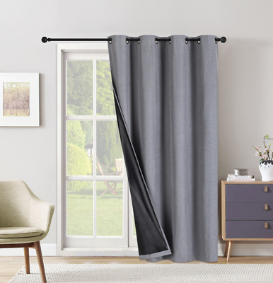 Set of Two (2) 100% Blackout Curtains Extra Wide 110 Inches - All ...