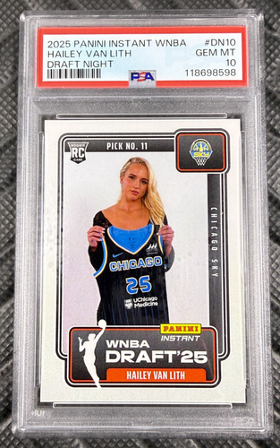 Hailey Van Lith Rookie #DN10 2025 Panini Instant Wnba Draft Night PSA ...