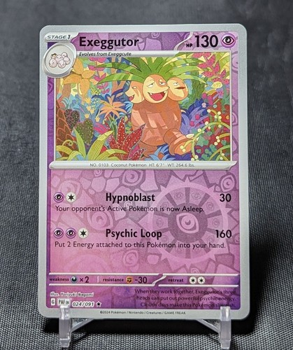 Exeggutor Rare Reverse Holo Psychic 2024 PALDEAN FATES Pokemon TCG Card ...