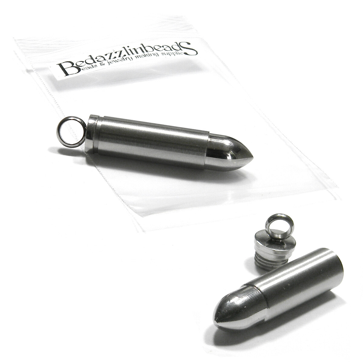 304 Grade Stainless Surgical Steel Bullet Locket Urn Container Pendant ...