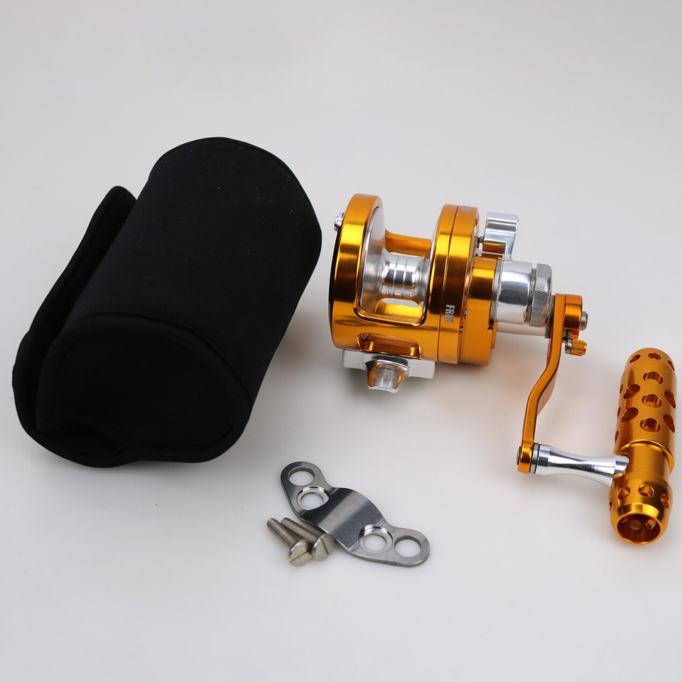 2-Speed Big Game Reel Conventional Reel Full Metal Saltwater Trolling ...