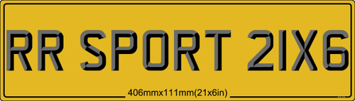NUMBER PLATE OVERSIZED REAR RANGE ROVER EVOQUE SPORT 21 X 6 TRACKED ...