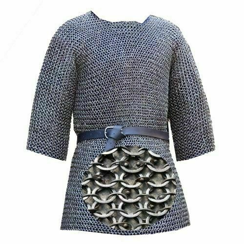 6 mm Riveted Chainmail Shirt Steel Chain mail Medieval Knight Armor ...