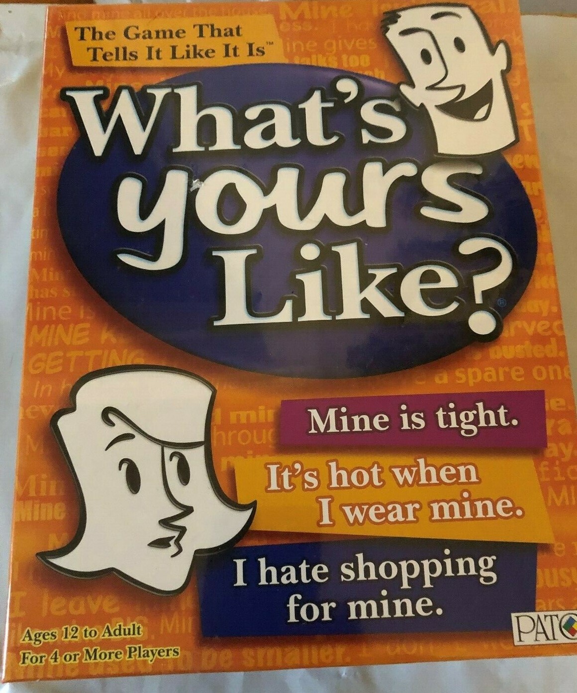 What's Yours Like Game family board game Ages 12 to Adult (4 or More ...