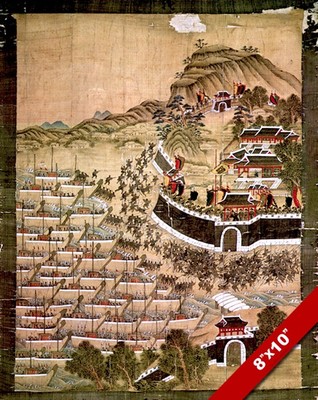 JAPAN SIEGE OF BUSAN CASTLE KOREA PAINTING MILITARY HISTORY WAR ART ...