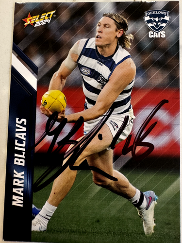 MARK BLICAVS **HAND-SIGNED** GEELONG CATS 2024 SELECT CARD ***NEW*** | eBay