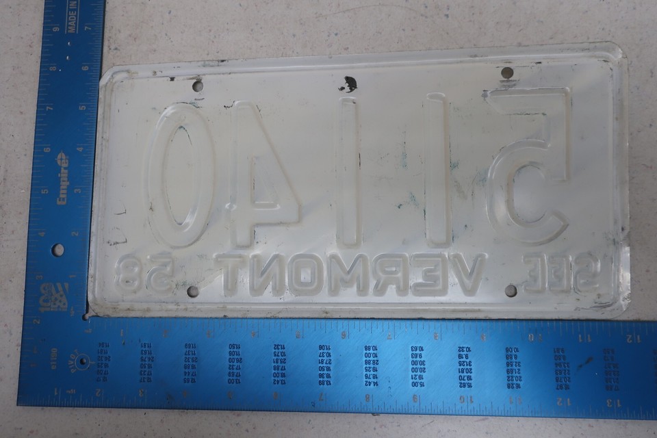 Vermont License Plate Tag VT 1958 58 51140 | eBay