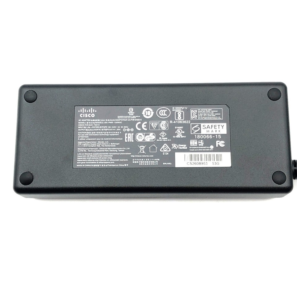 Genuine Cisco AC Adapter Power Supply 54V for Cisco Meraki MX65 MX68 MX75 | eBay