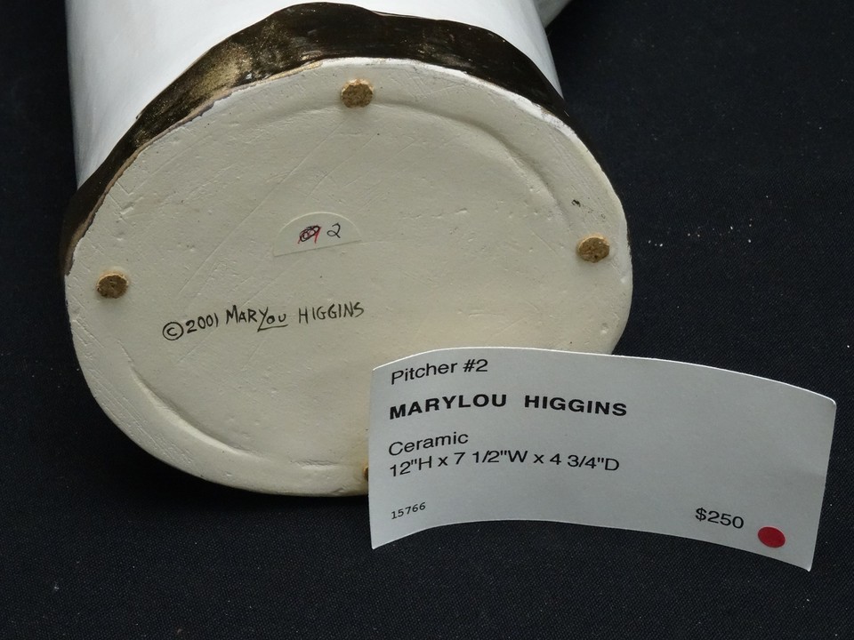 RARE MARY LOU HIGGINS (1926–2012) SCULPTURED FIGURAL PAINTED ART ...