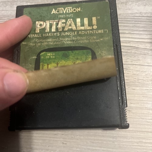 Pitfall (Atari 2600, 1982) Activision Tested Working (BAD LABEL FALLING ...