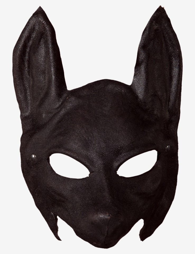 Venetian Mask Black Leather Fox Made In Venice, Italy! | eBay