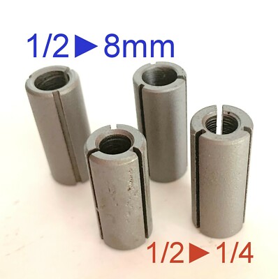 4 pc Collet Reducer Bushing for 8mm, 1/4" Router Bit S | eBay