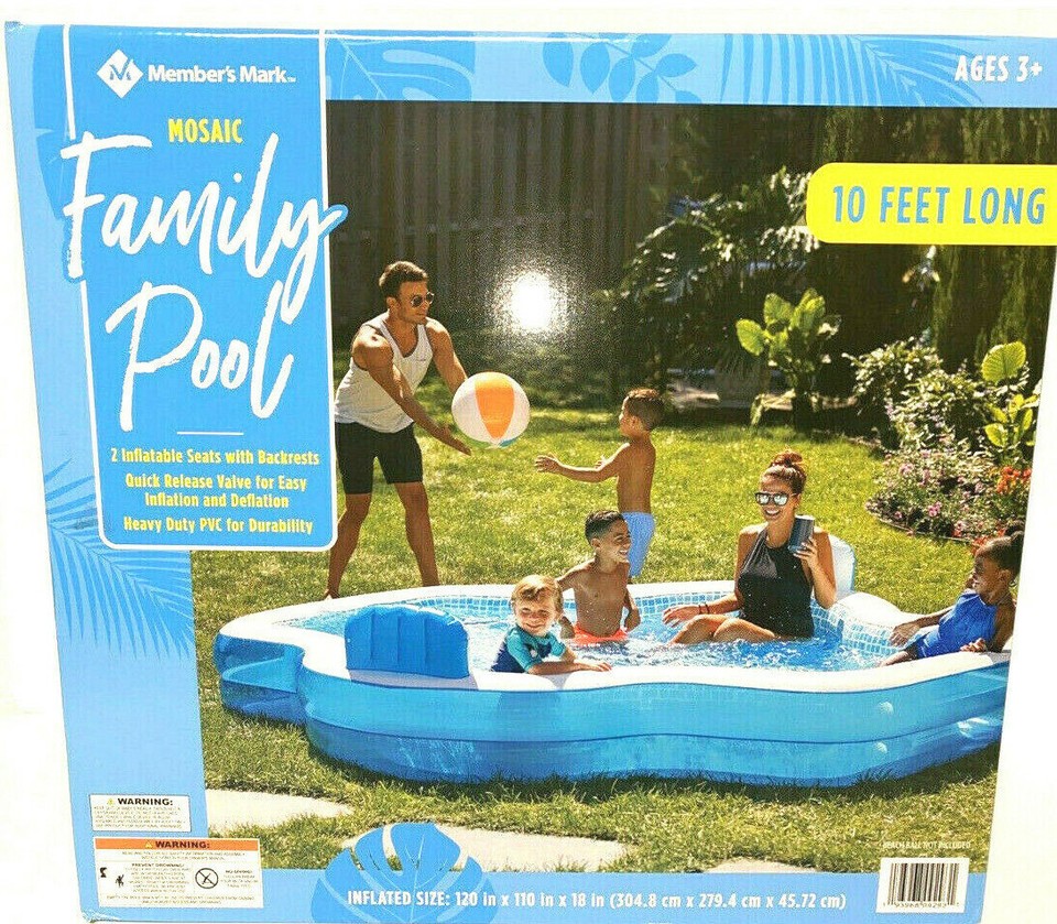 BRAND NEW Swimming Pool Family Lounge Inflatable 10 FT Outdoor Party ...