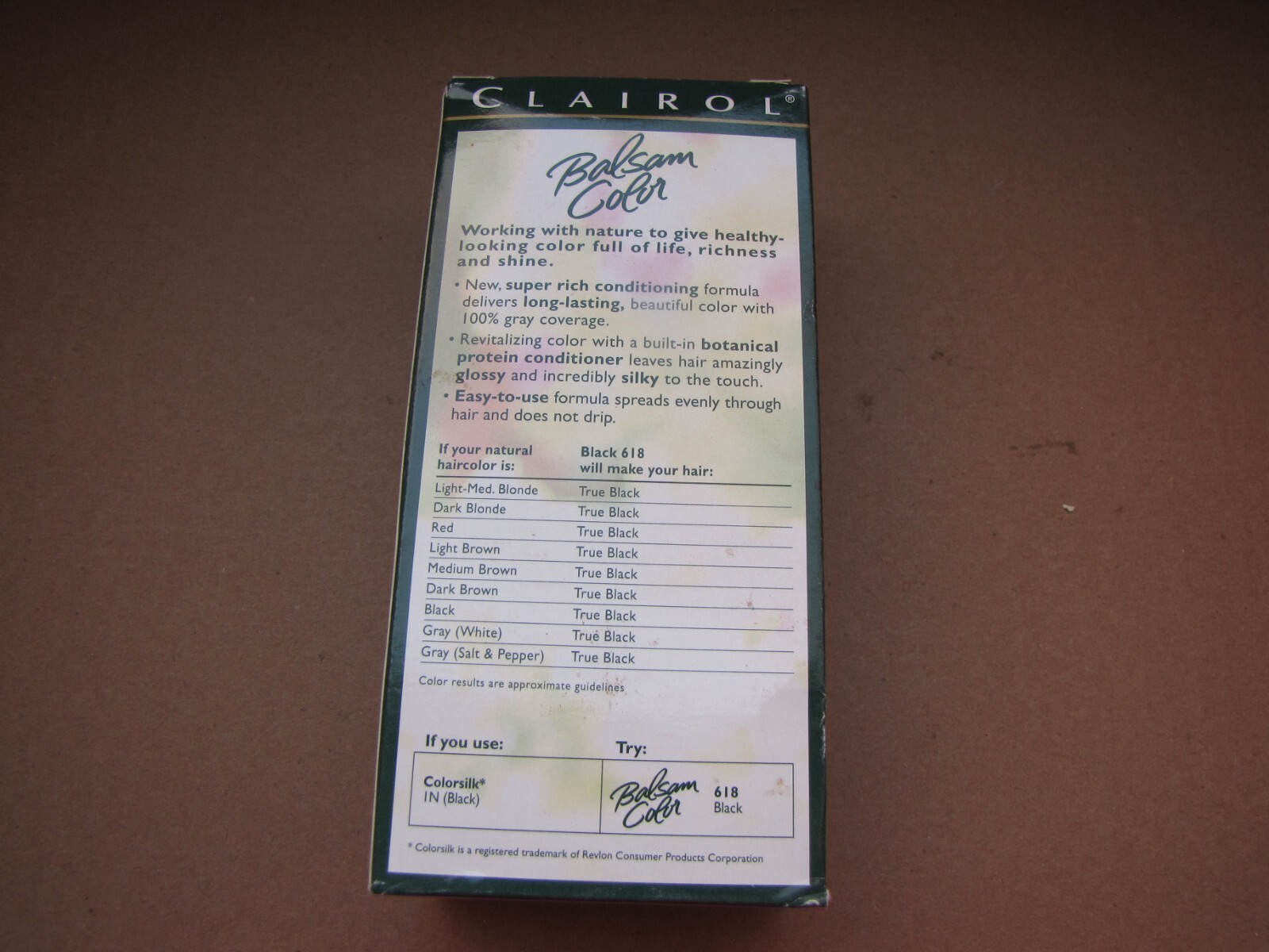 Clairol Balsam Hair Color Permanent Dye 618 Black for sale online | eBay