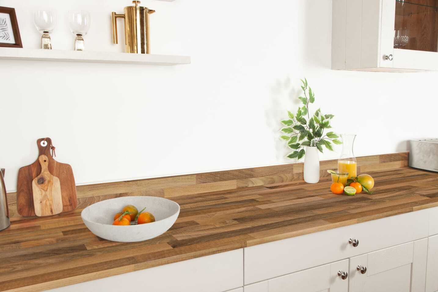 California Walnut Luxury Laminate Worktops, Textured Matt, Square Edged ...