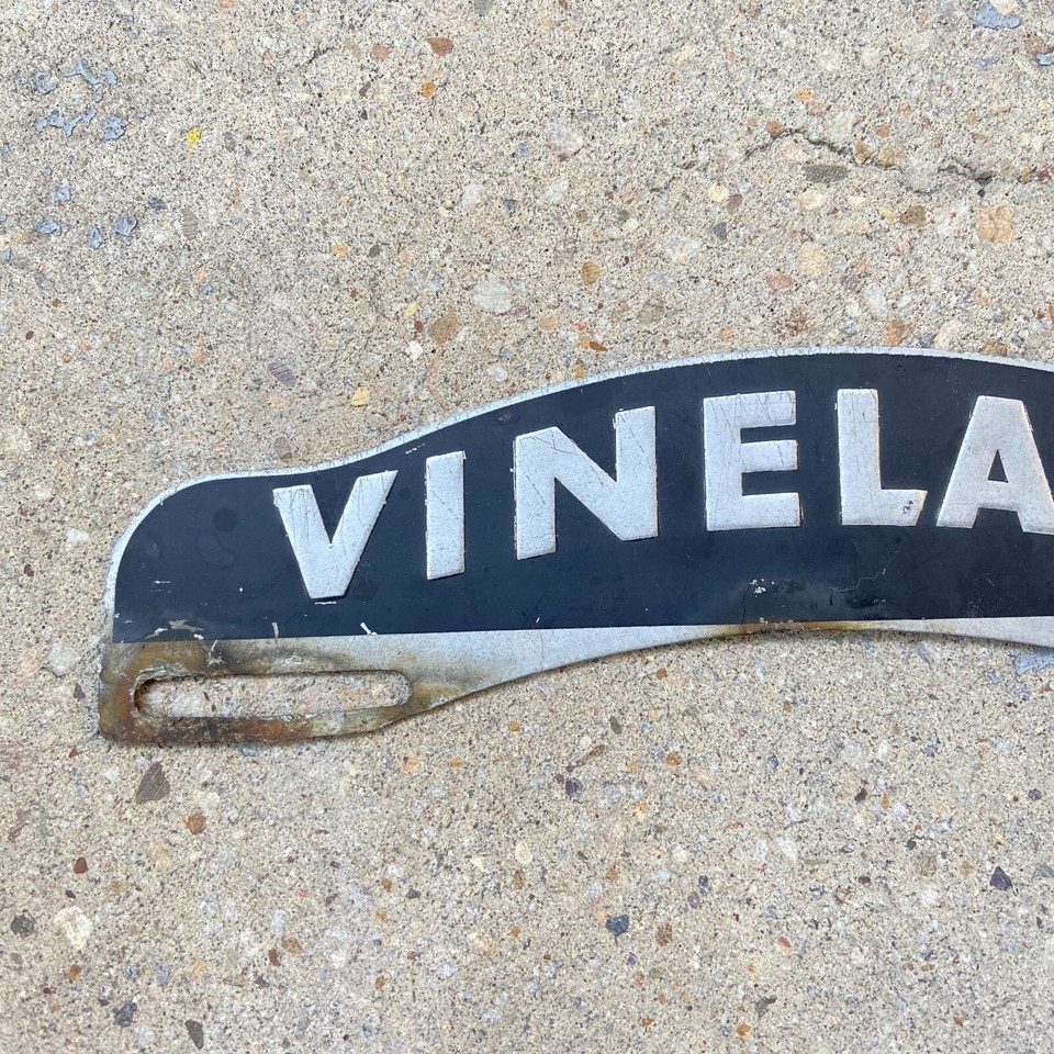 1950s Vineland New Jersey License Plate Topper NJ Black Silver ...