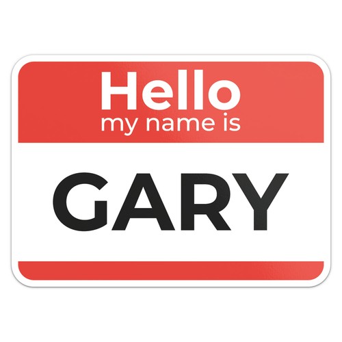 Hello My Name Is Gary Sticker Vinyl Car Bumper Decal | eBay