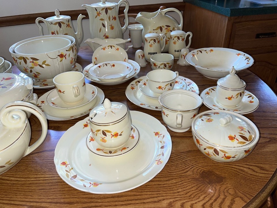 Hall Autumn Leaf Vintage Complete Dinnerware set - over 90 pieces | eBay