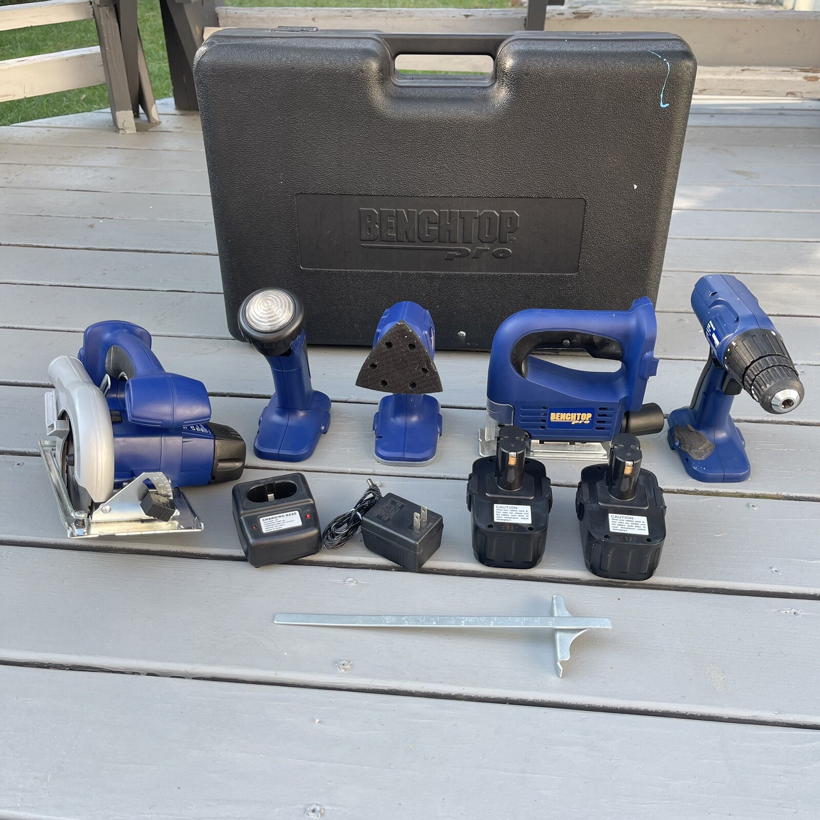 Benchtop Pro Battery Power Tools Set w/ Sander Drill,Jigsaw,Charger ...