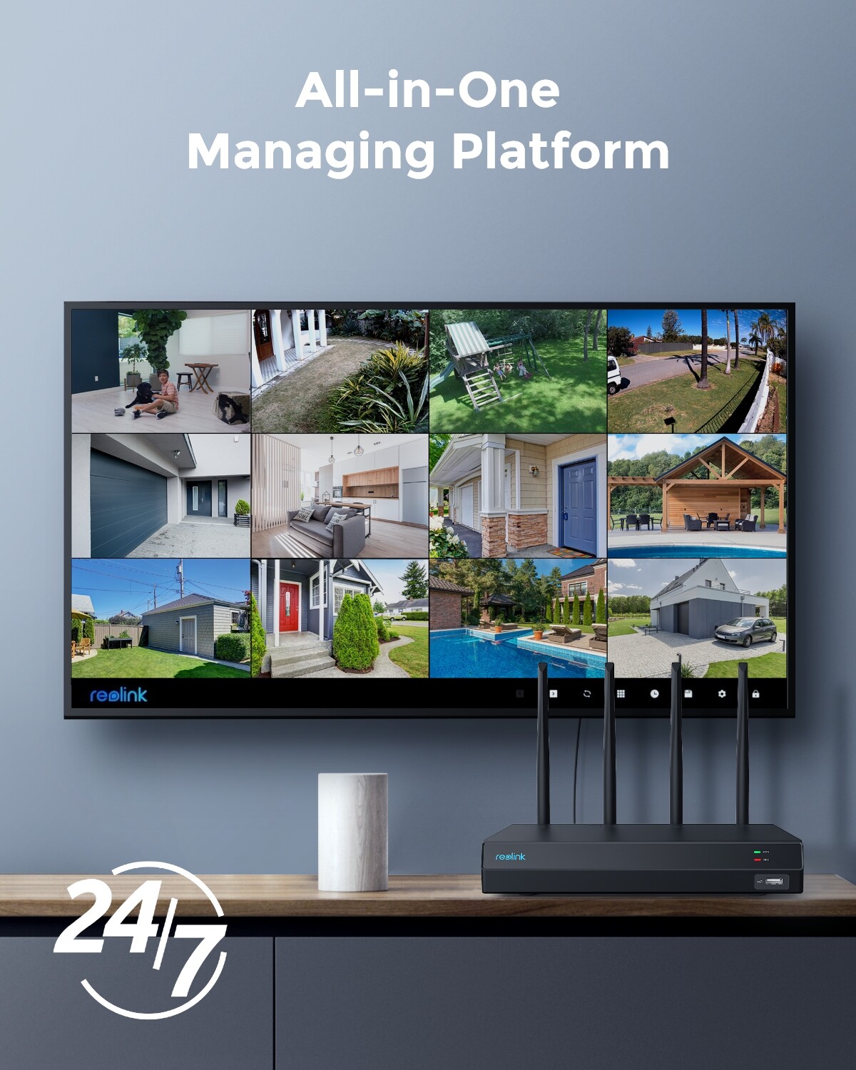 Reolink 12CH 4K Wireless WIFI NVR Video Recorder 2TB HDD for IP ...