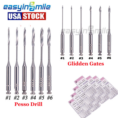 10packs Endo Dental Pesso Reamers/Glidden Gates Drill Spiral Burs Root ...