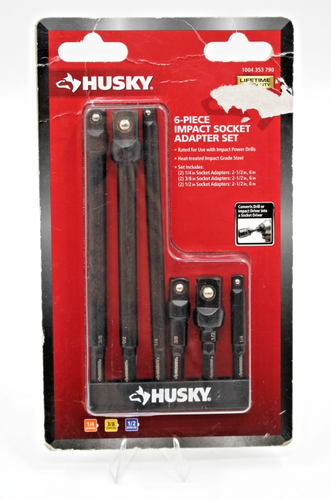 New Husky 1/4 in. Drive Impact Driver Socket Adapter Set (6-Piece ...