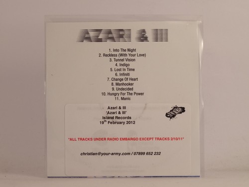 AZARI AND III INTO THE NIGHT/RECKLESS (WITH YOUR LOVE) (539) 11 Track ...