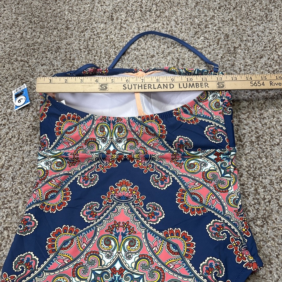 Trina Turk Print Bandeau 1 Piece Swimsuit Size 6 NEW | eBay