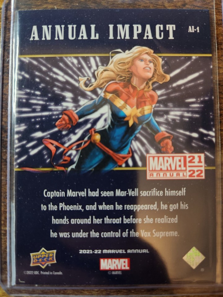 2021-22 Upper Deck Marvel Annual Captain Marvel Annual Impact #AI-1 | eBay