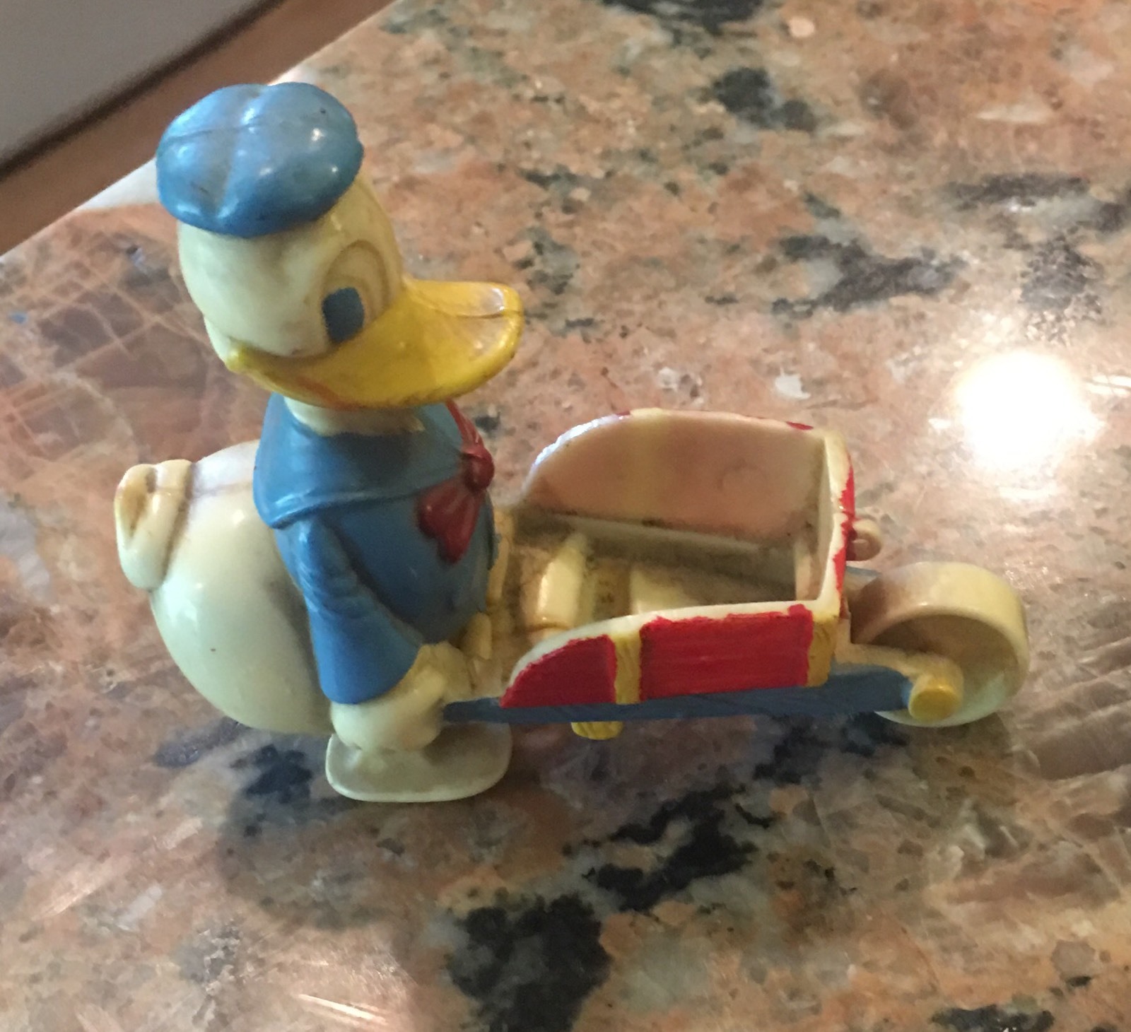 1950S Donald Duck Wheelbarrow Made In Hong Kong 4" X 3" | eBay