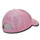 Pink Camo Cotton Mesh Structured Low Crown Curved Trucker Baseball Ball ...
