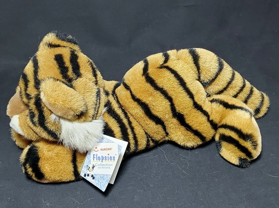 NEW 12" Aurora Flopsies Plush Trent Bengal Tiger Stuffed Animal New NWT ...