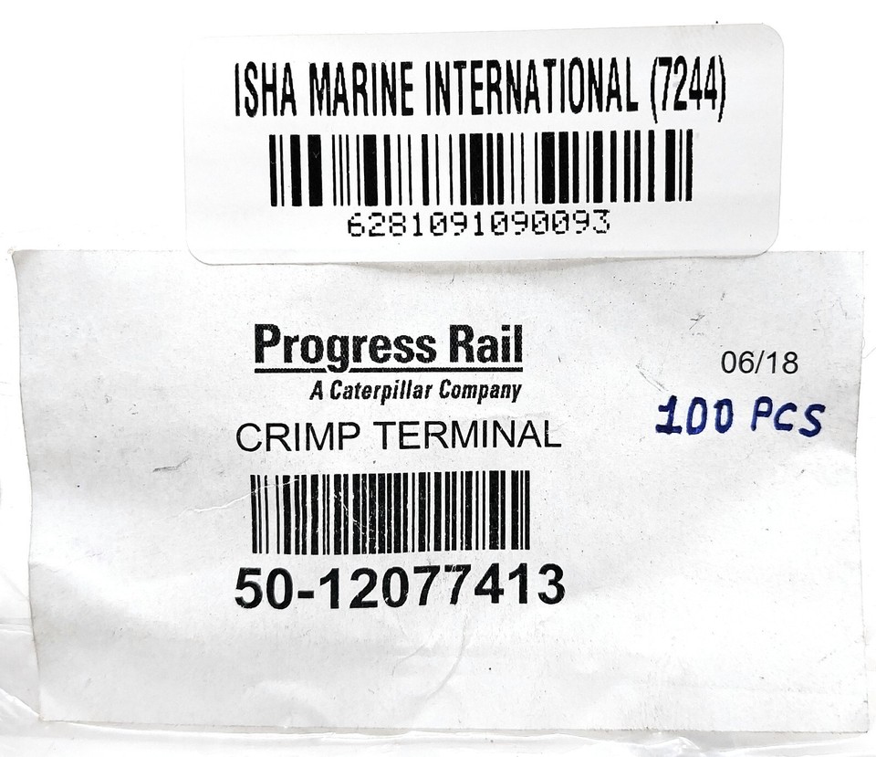 Caterpillar Company 50-12077413 Crimp Terminal Connector 6281091090093 ...