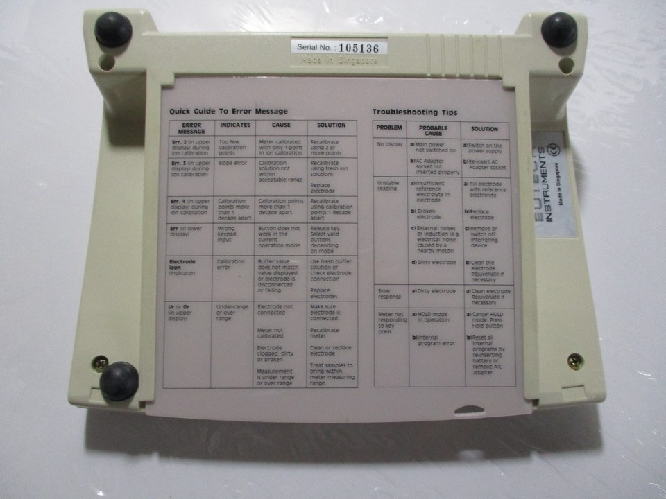 Eutech Instruments PH Meter CyberScan 510ph | eBay