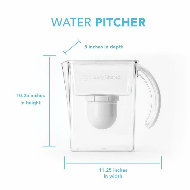 Clearly Filtered Clean Water Filter Pitcher With 4 Filters for sale ...