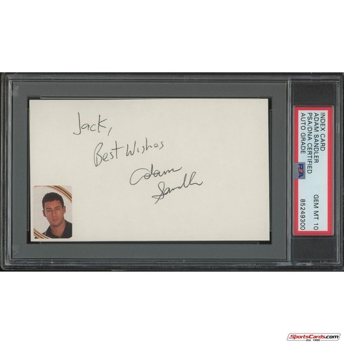 Adam Sandler Actor and Comedian Signed Auto 3x5 Card PSA/DNA Gem Mint ...