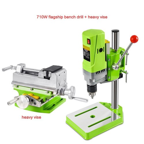710W Drill Milling Machine + Heavy Vice Workbench Stand Drilling ...