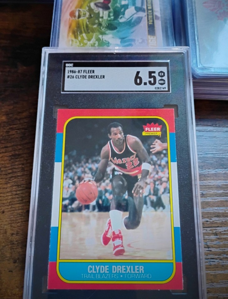 1986 Fleer Basketball 🏀 #26 Clyde Drexler HOF Rookie Card - SGC 6.5 | eBay