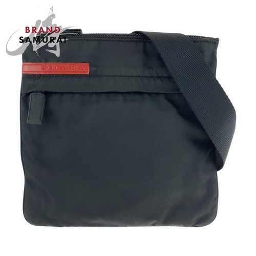 PRADA SPORTS Prada Sport Test Black Black Silver Metal Fittings Nylon ...